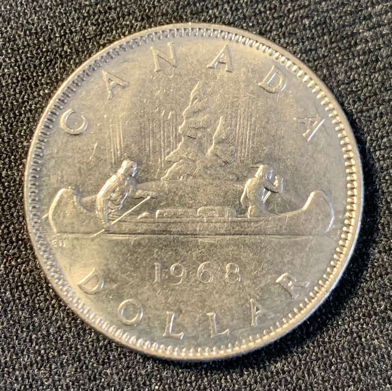 1968 Canada Dollar - Voyageur, Small Island (no Mint Mark) - Etsy