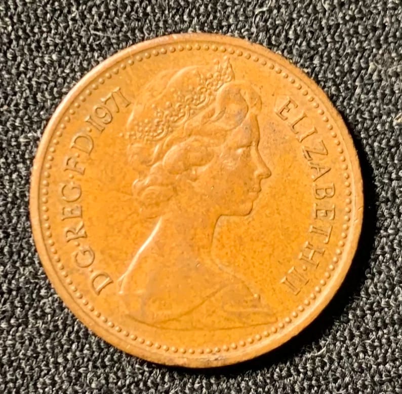 1971 Great Britain New Penny (1st Year Released) - Uncirculated With No ...