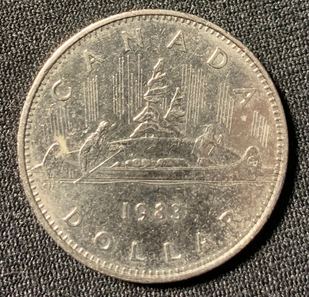 1983 Canada Dollar - Voyageur, Small Island (no Mint Mark) - Etsy