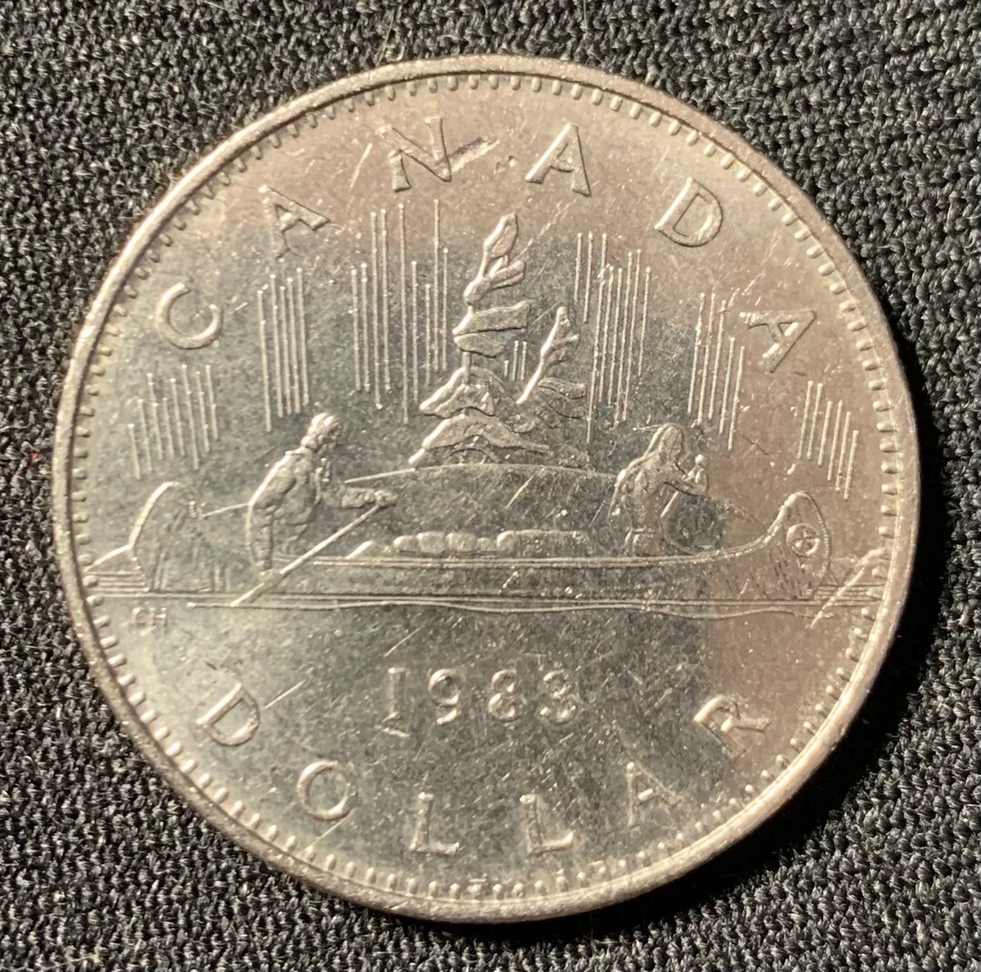 1983 Canada Dollar - Voyageur, Small Island (no Mint Mark) - Etsy