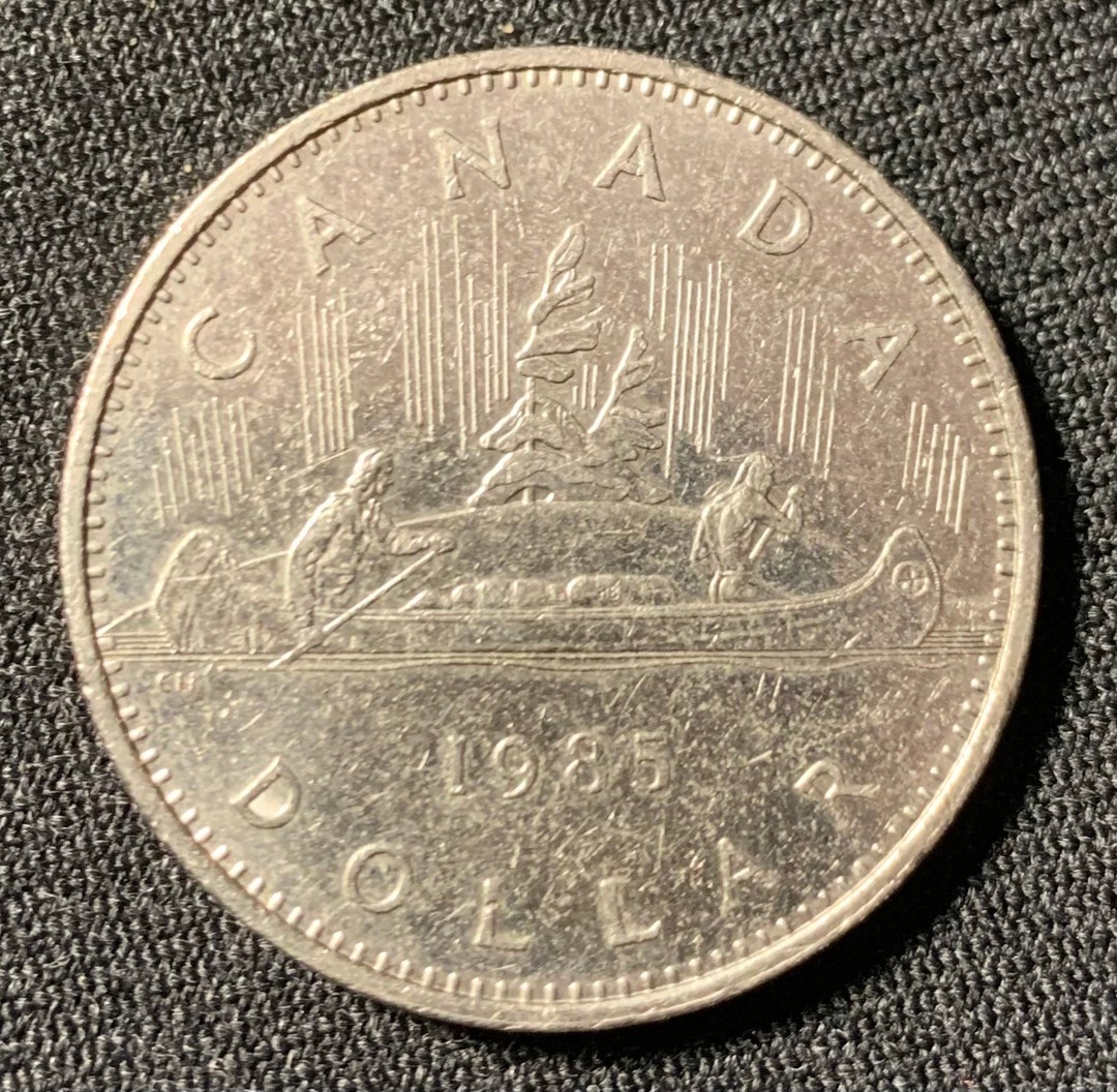1985 Canada Dollar - Voyageur, Small Island (no Mint Mark) - Etsy