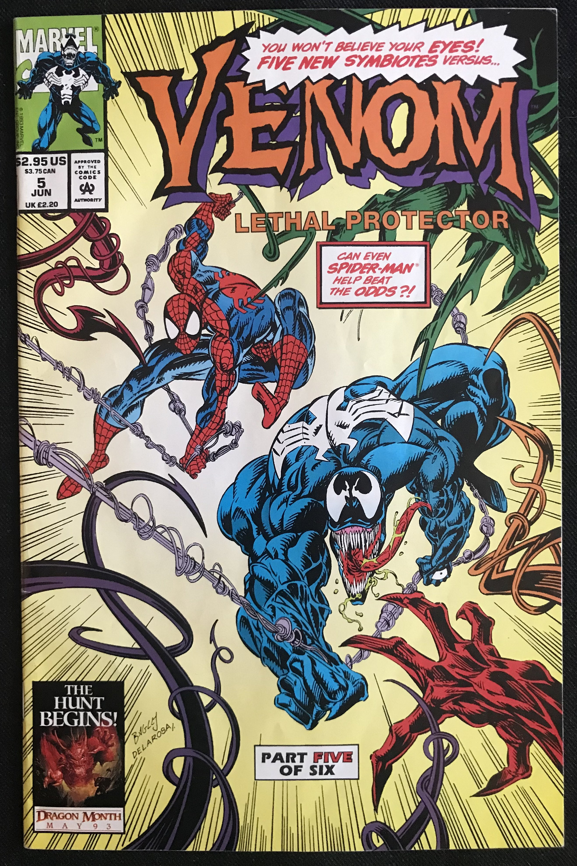 Venom Lethal Protector 1 6 1993 1st Solo Title Complete Set Mark