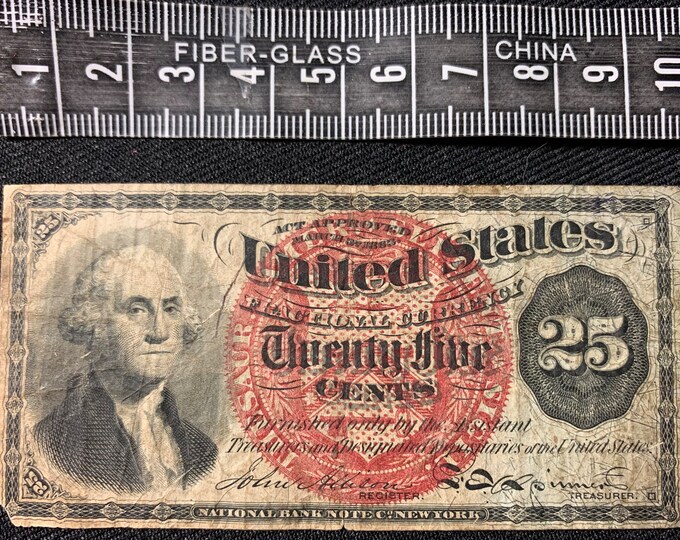 RARE* 1863 25 Cents U.S. Treasury Fractional Currency Note - High Grade ...