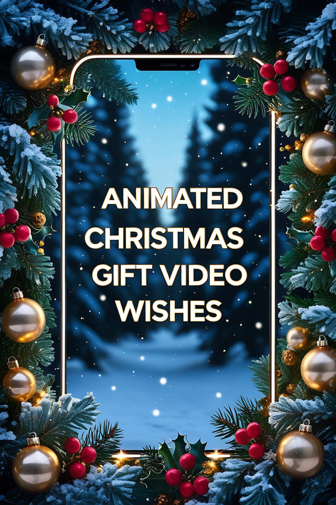 Animated Christmas Gift Video Wishes,digital Greeting E-card for Mobile ...