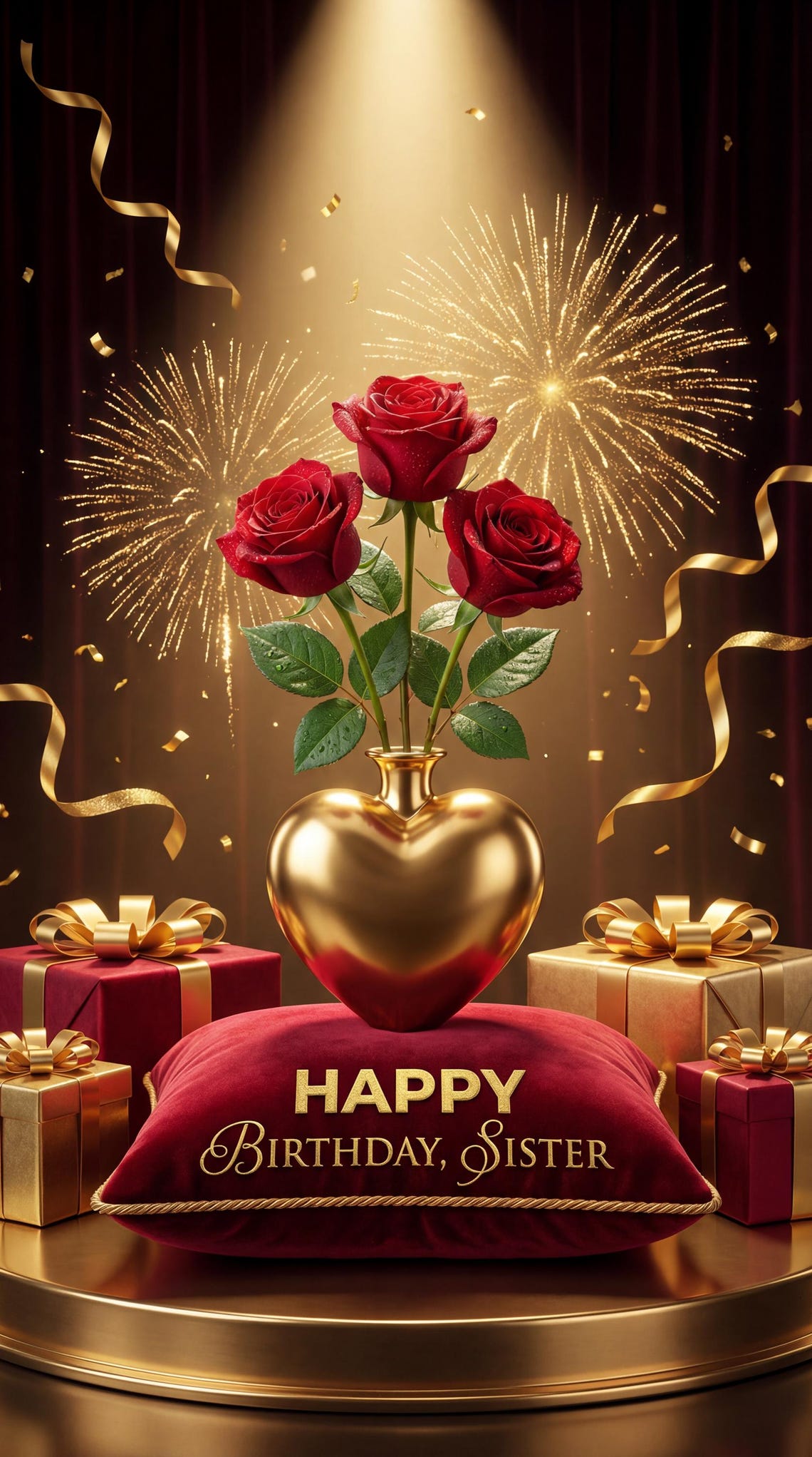 Virtual Birthday Cards Sister Video, Greeting Wishes Online Musical - Etsy