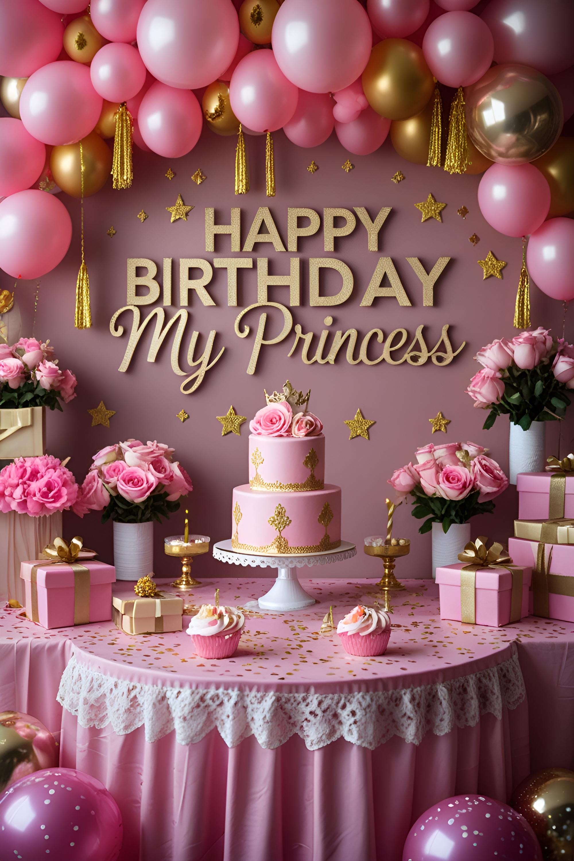 Happy Birthday Princess Virtual Wishes Video for Kids,greeting Digital ...