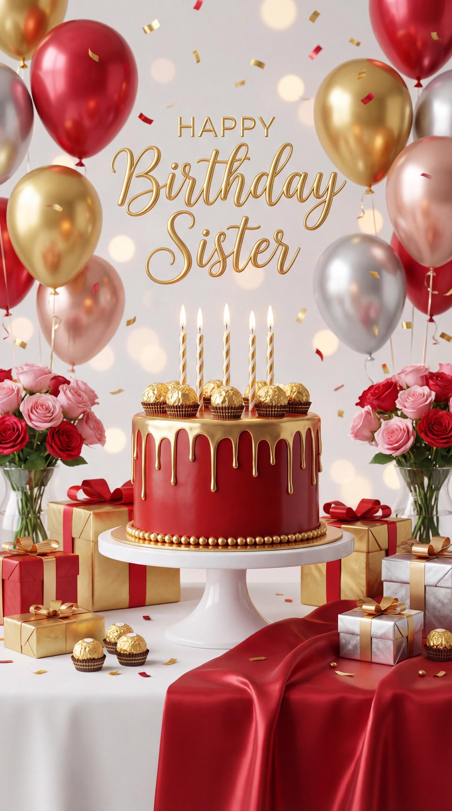 Virtual Birthday Cards Sister Video, Greeting Wishes Online Musical - Etsy