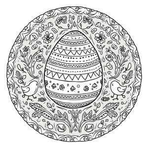 Easter Coloring Pages,mandala Coloring Pages,spring Coloring Pages - Etsy