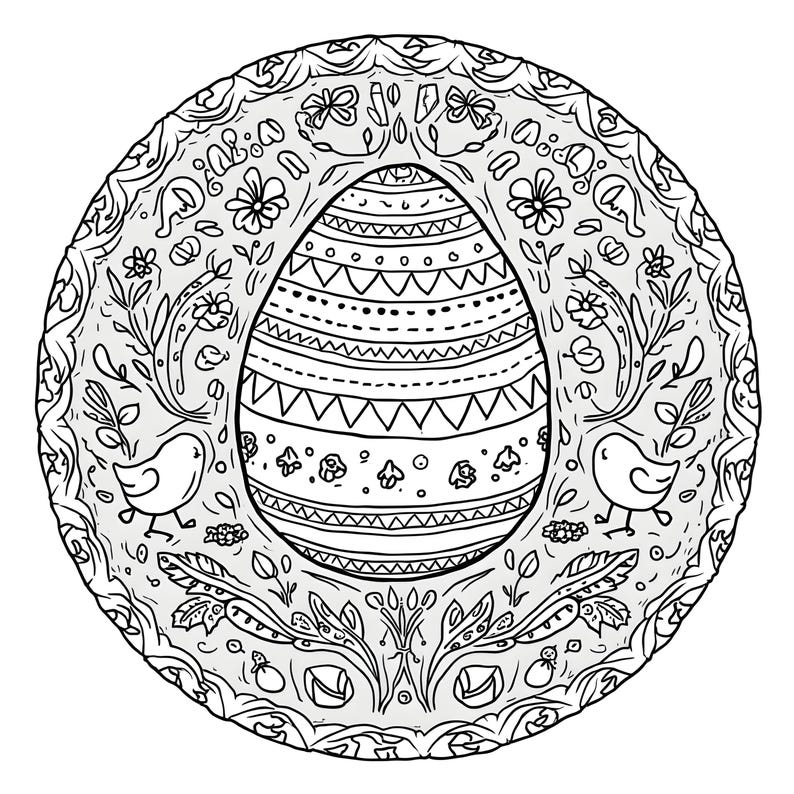 Easter Coloring Pages,mandala Coloring Pages,spring Coloring Pages - Etsy
