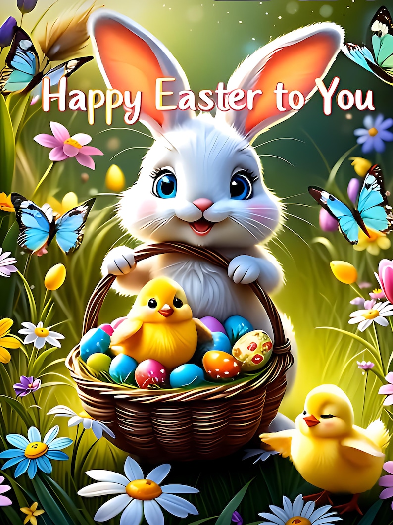 Easter Bunny Video Messages Wishes , Musical Easter Greeting - Etsy Ireland