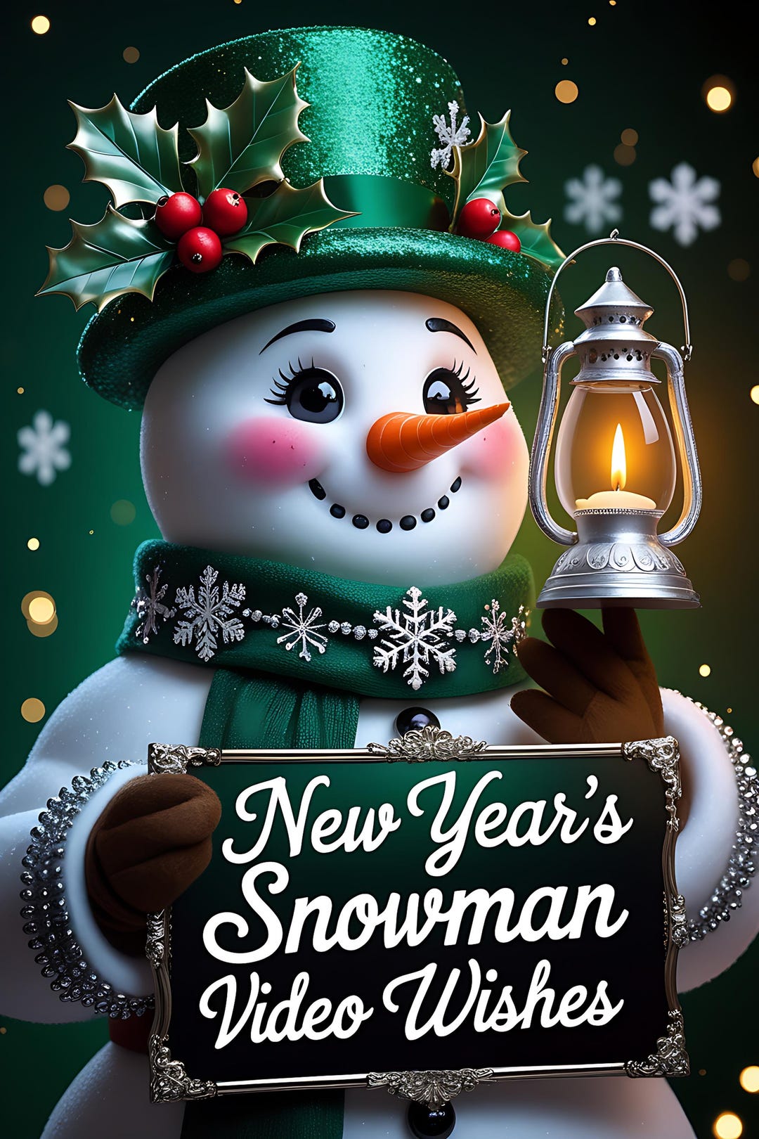 New Year Snowman Video Wishes ,greeting Gift for Phone - Etsy
