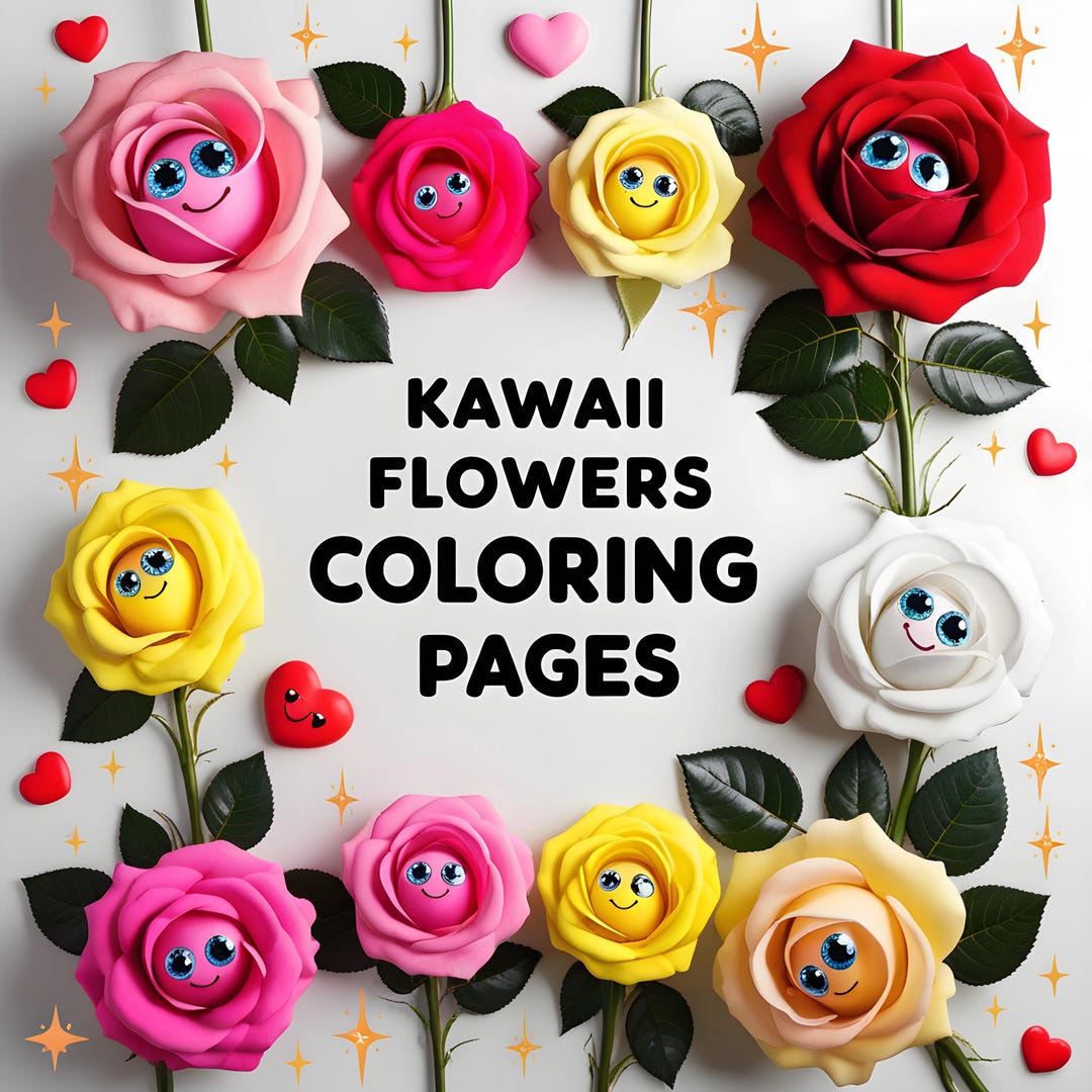 Coloring Pages Kawaii,flowers Coloring Pages,flowers Coloring Pages for ...