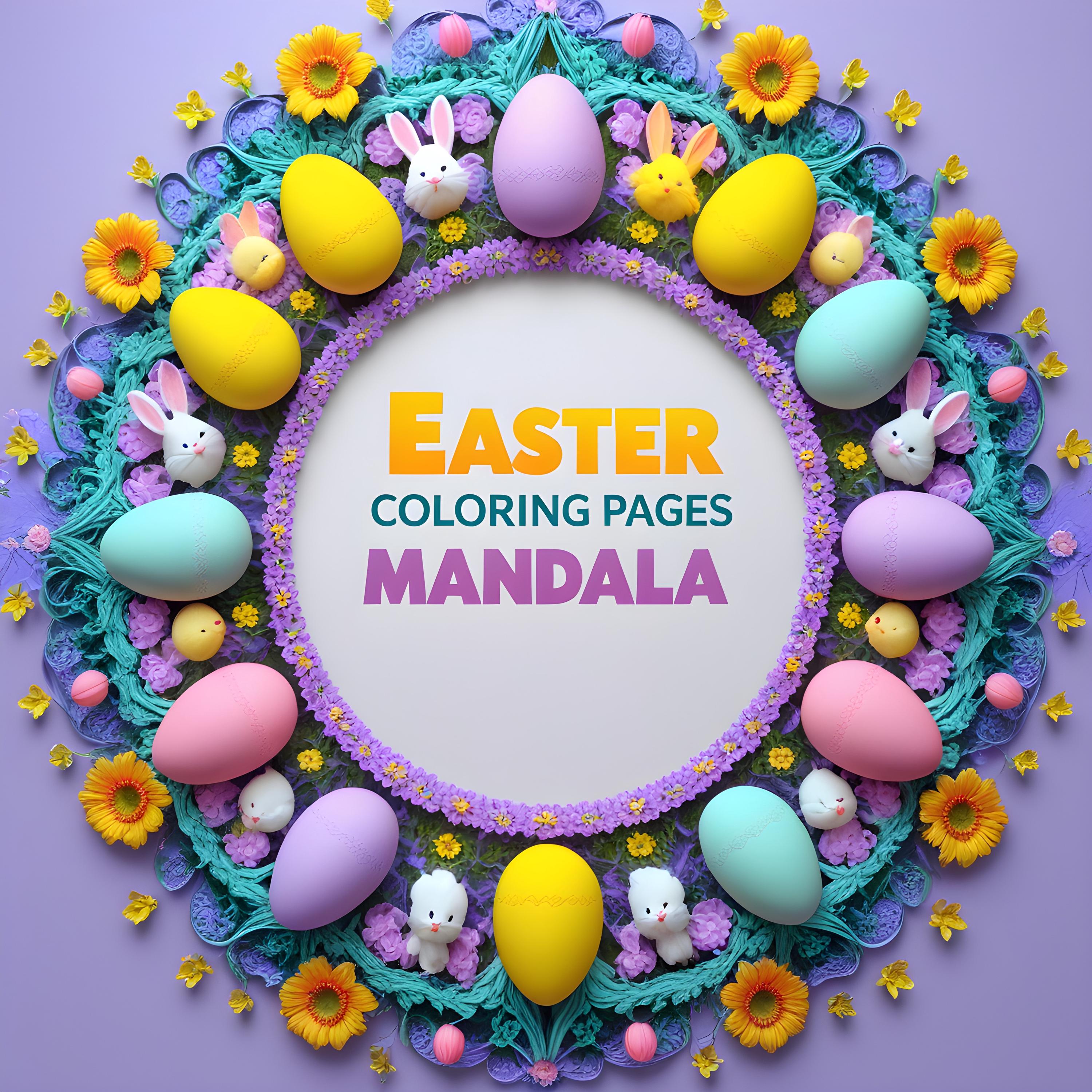 Easter Coloring Pages,mandala Coloring Pages,spring Coloring Pages - Etsy