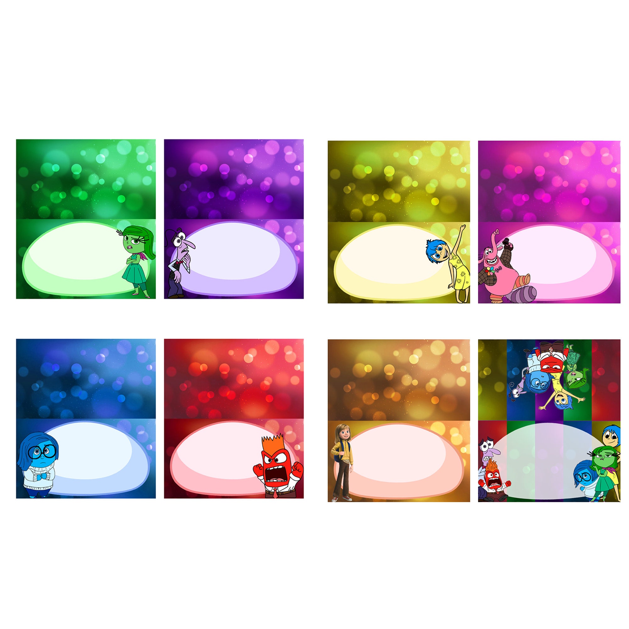 Inside Out Food Label, Inside Out Food Tent, Food Cards, Digital File ...