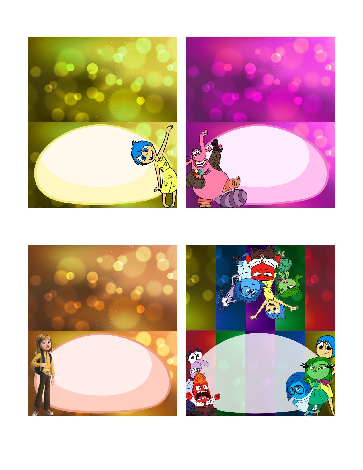 Inside Out Food Label, Inside Out Food Tent, Food Cards, Digital File ...