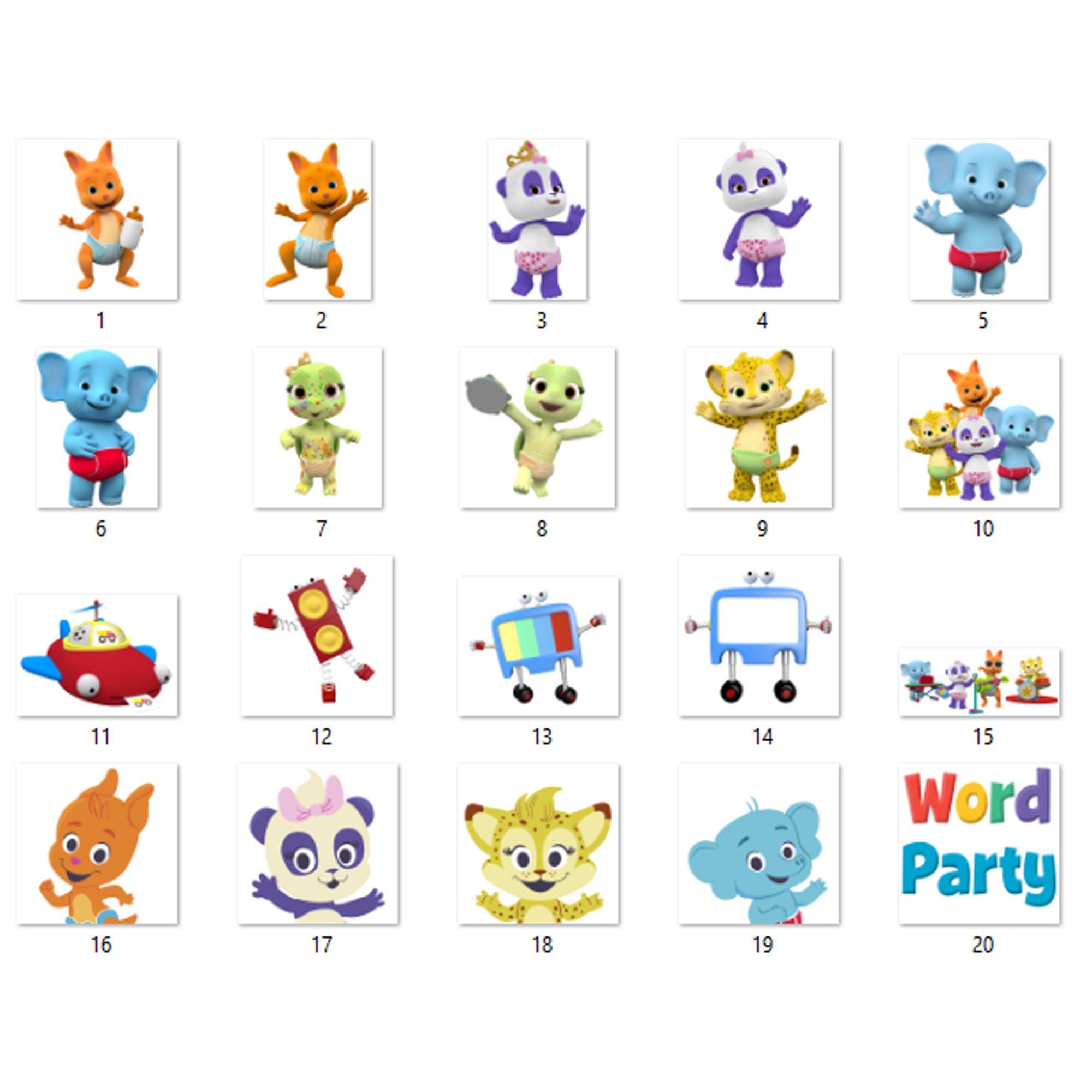 Instant Download Word Party PNG, Word Party Clipart, Word Party Cake ...