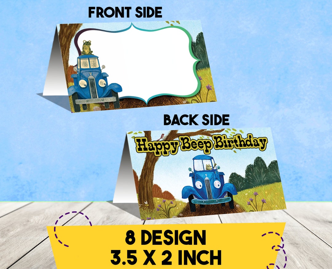 Little Blue Truck Food Label, Blue Truck Food Tent, Food Cards, Instant ...