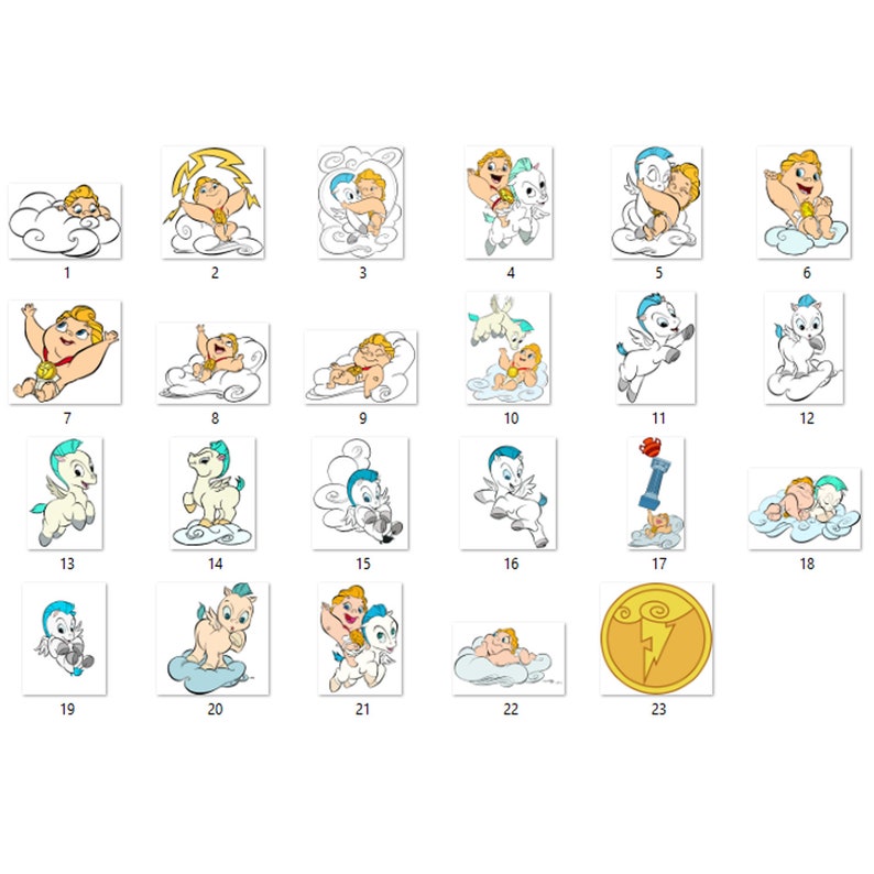 Instant Download Baby Hercules PNG, Baby Hercules Cake Topper, Baby ...