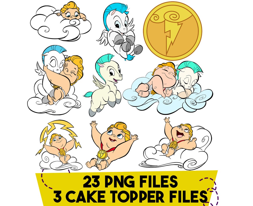 Instant Download Baby Hercules PNG, Baby Hercules Cake Topper, Baby ...