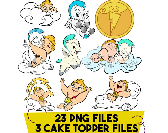 Baby Hercules Cupcake Toppers, Baby Herc - Etsy