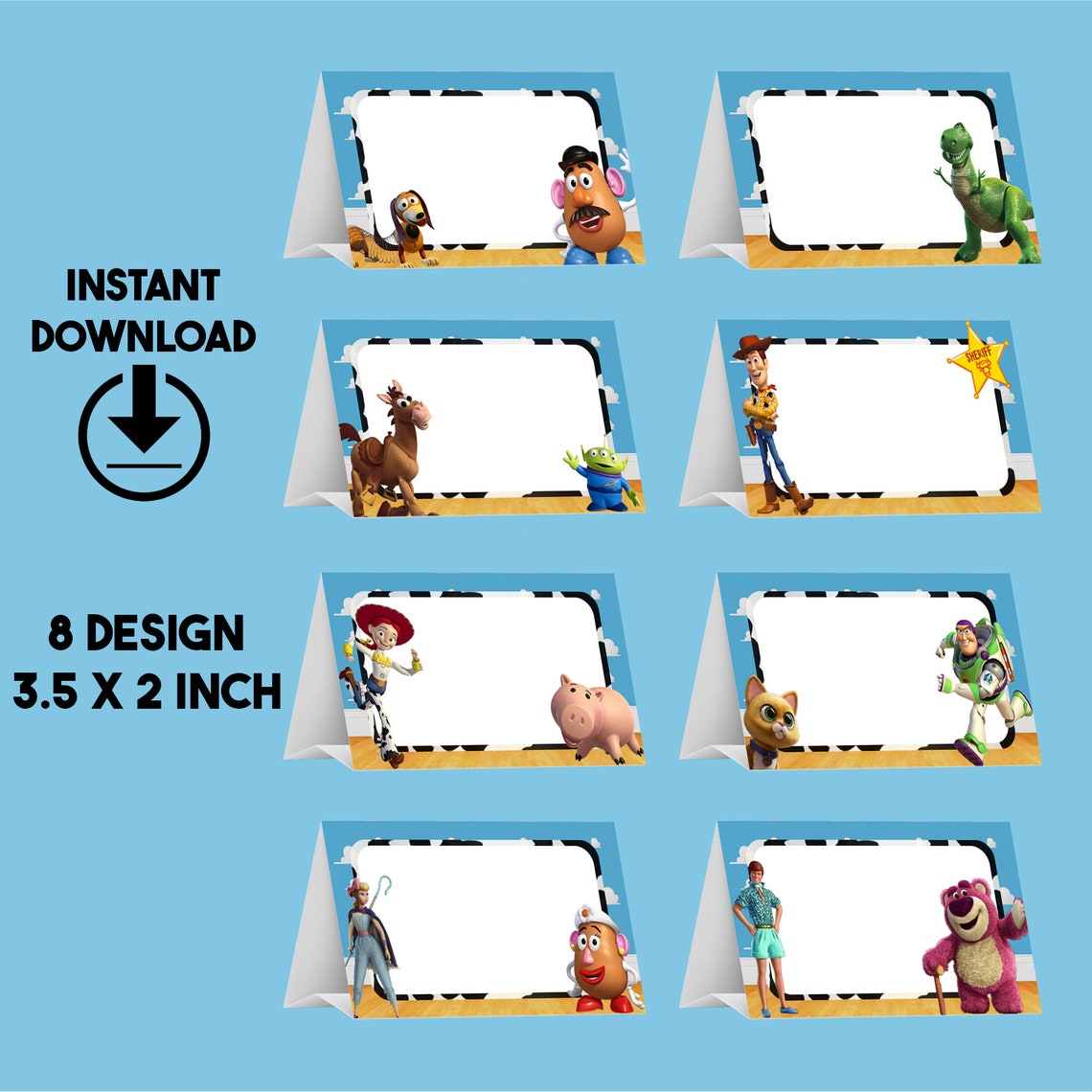 Toy Story Food Label, Toy Story Food Tent, Place Cards - Etsy