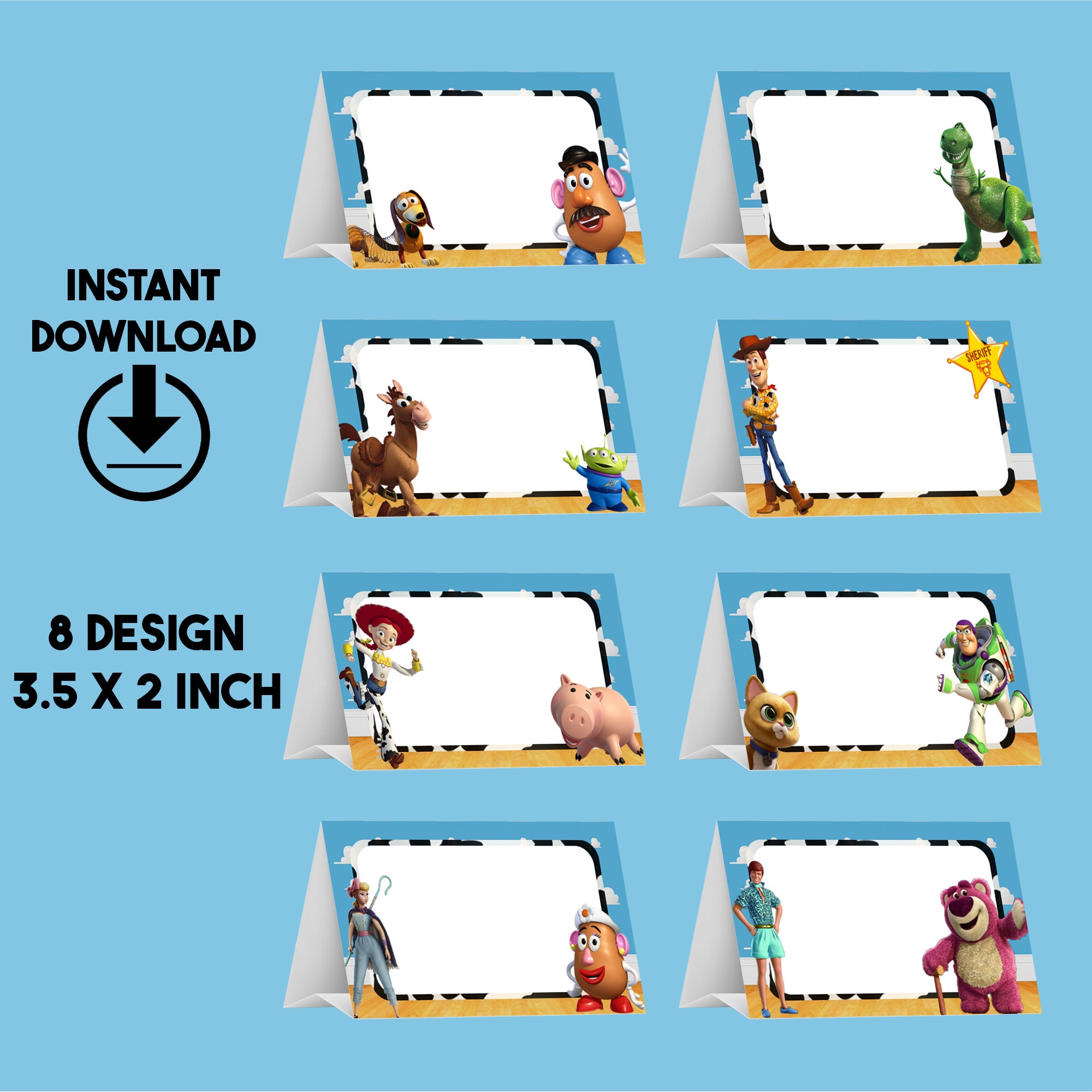 Toy Story Food Label, Toy Story Food Tent, Place Cards - Etsy