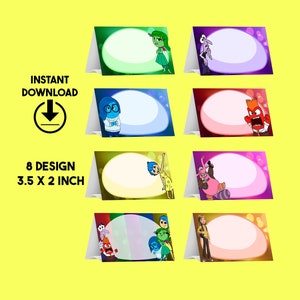 Inside Out Food Label, Inside Out Food Tent, Food Cards, Digital File ...