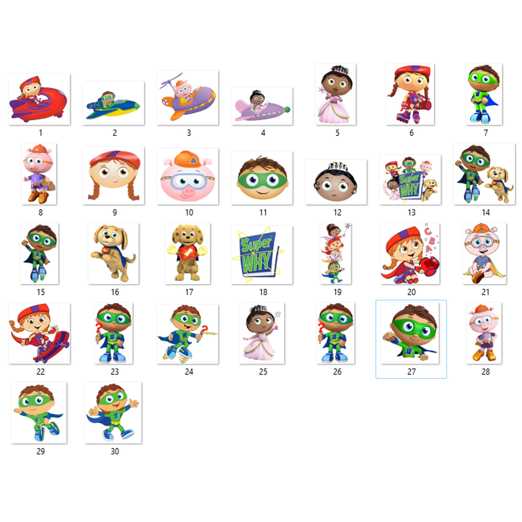 Instant Download Super Why Png, Super Why Clip Art, Digital File Only ...
