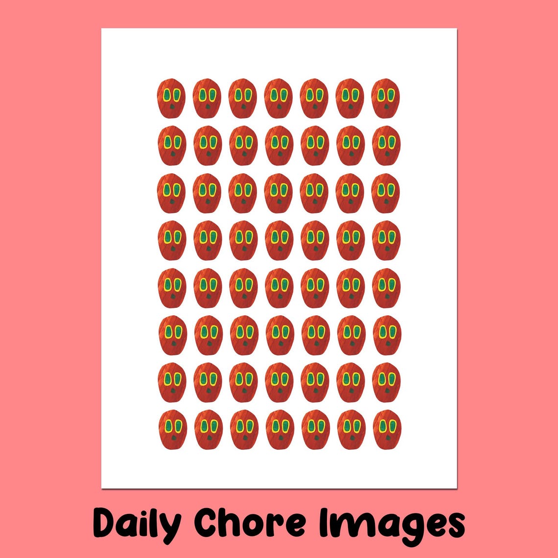 Very Hungry Caterpillar Reward Chart for Kids, Behaviour Chart, Instant ...