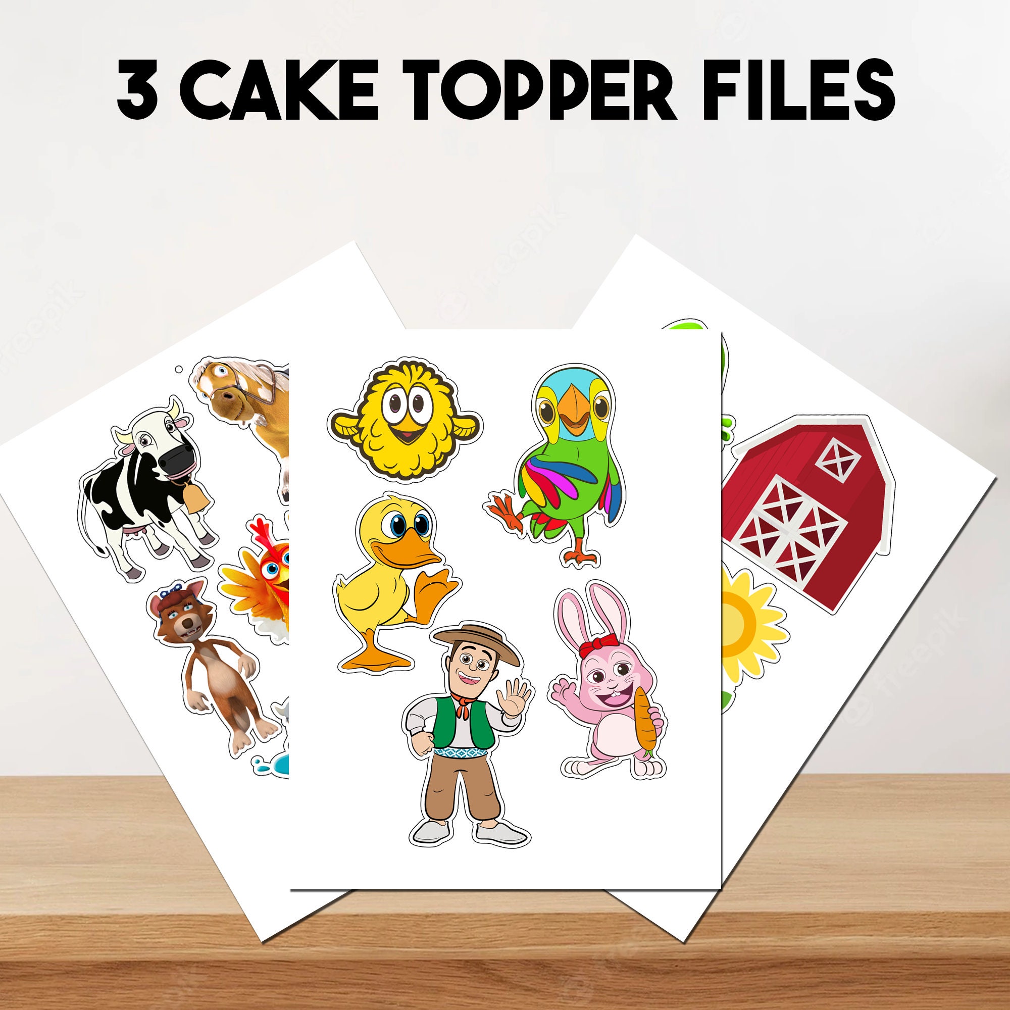 Zenon Farm Characters Png, the Zenon Cake Topper, La Vaca Lola Instant ...