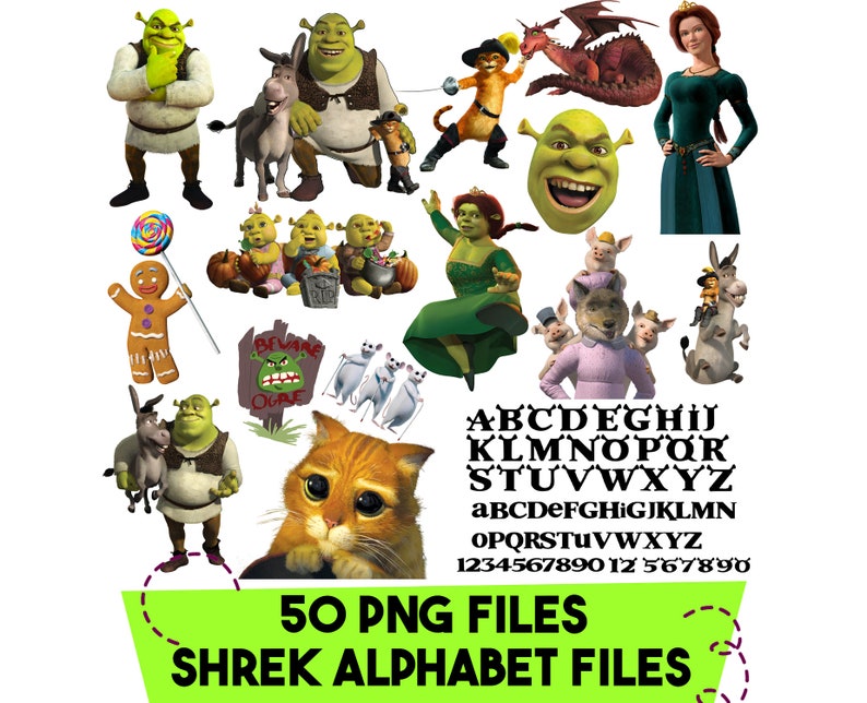 Instant Download Shrek PNG, Shrek Clipart, Digital File - Etsy UK