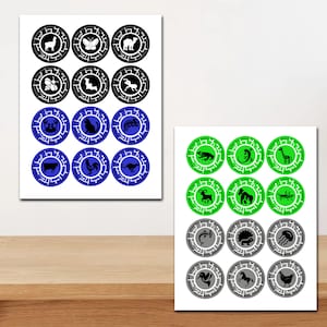 Creature Power Discs Inspired, 60 Discs, 70 PNG File, Instant Download ...