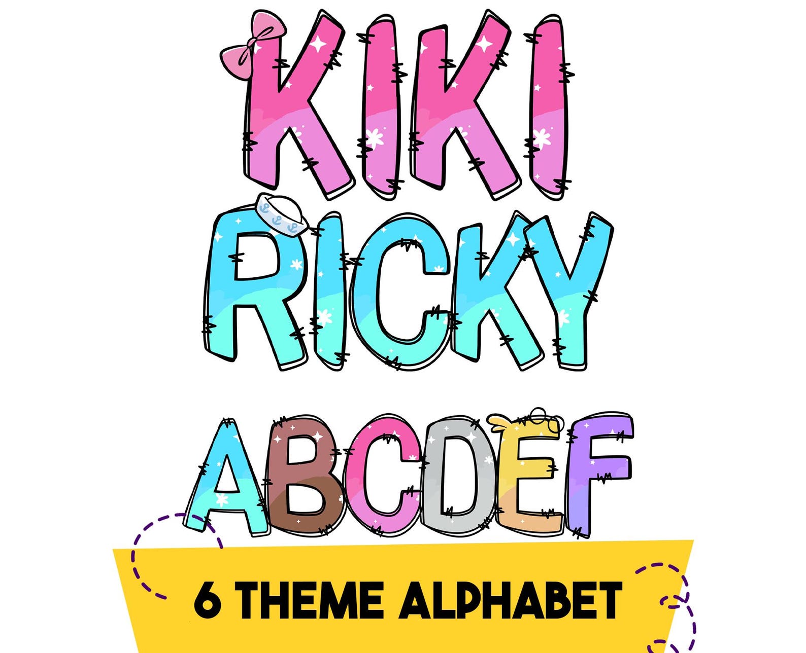 Canticos Doodle Alphabet Clipart Bundle: Colorful Letters (digital ...