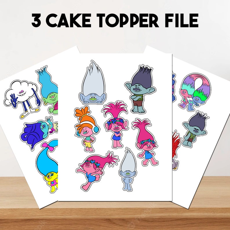Instant Download Trolls Png, Trolls Clipart, Poppy Troll Cake Topper ...