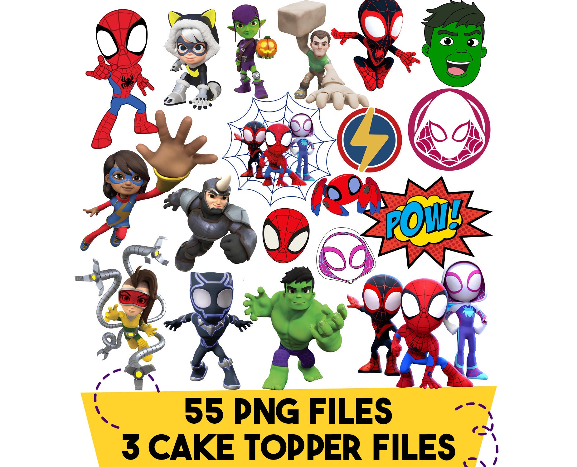 Spidey Png, Spidey and His Amazing Friends Clipart, Spidey Cake Topper ...
