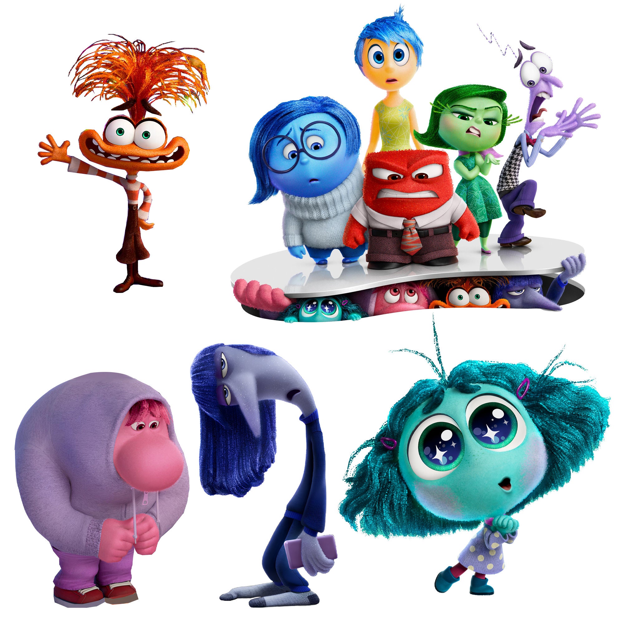 Inside Out 2 PNG, Inside Out Clipart, Inside Out Cake Topper, Digital ...