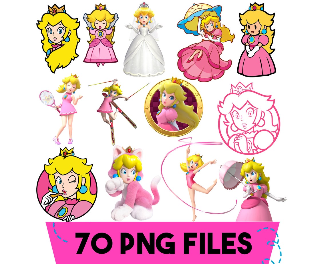 Princess Peach Png, Princess Peach Clipart, Instant Download - Etsy