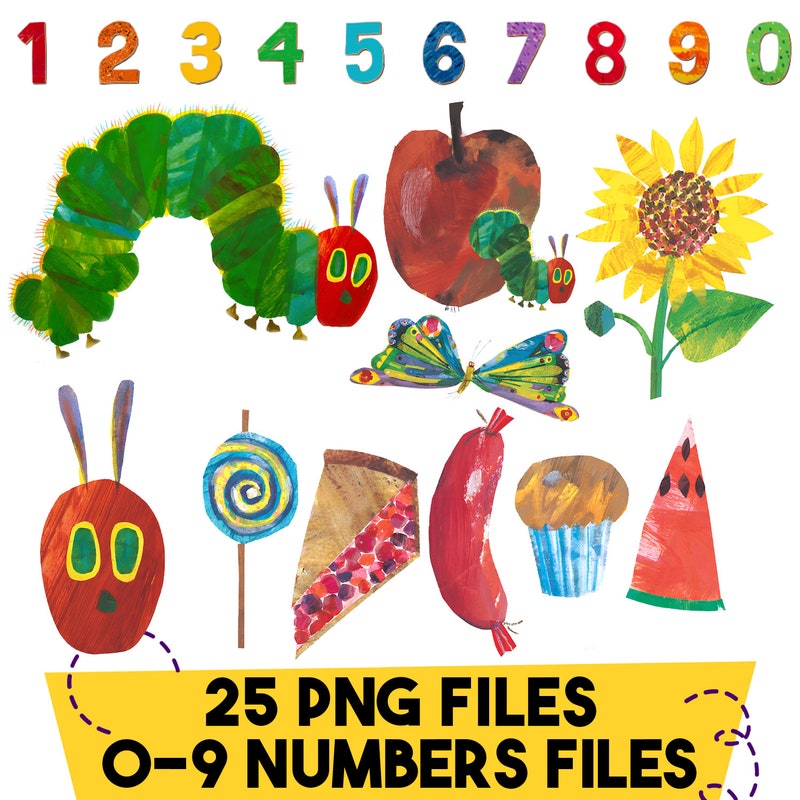 The Very Hungry Caterpillar Clipart - Etsy