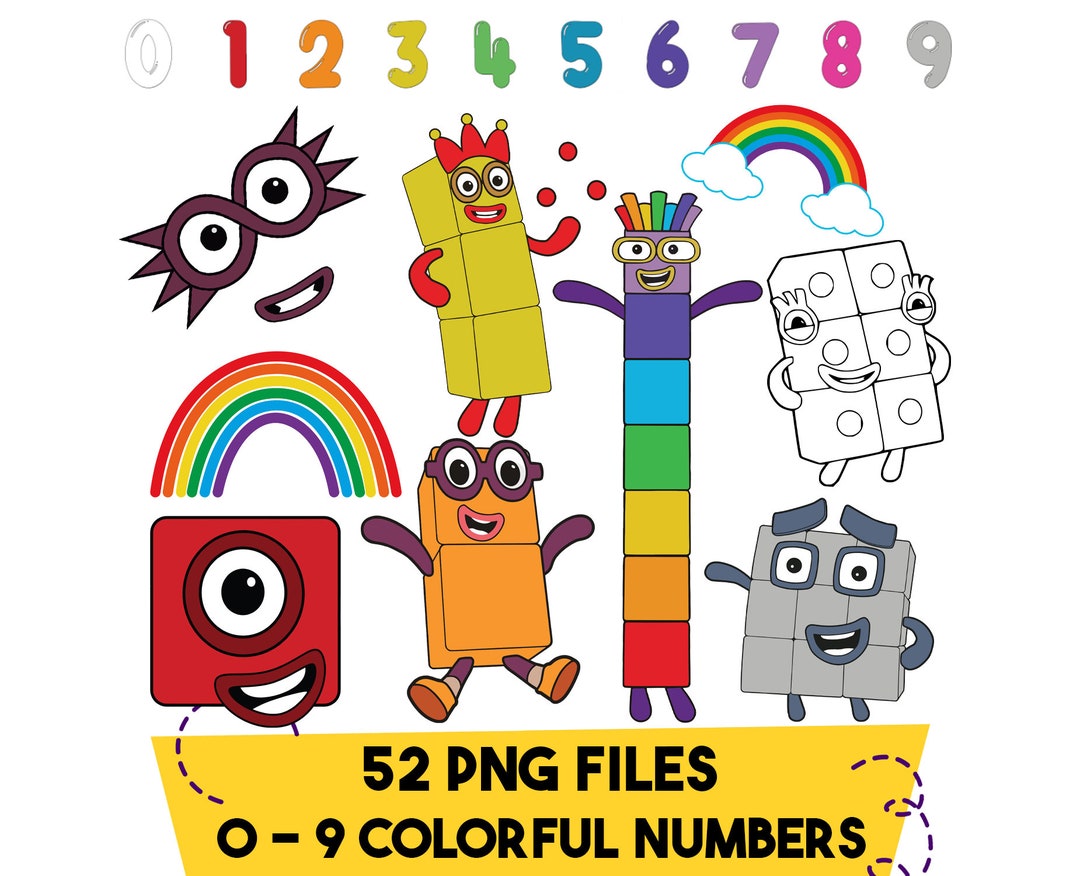 Instant Download Number Blocks Png, Digital File - Etsy