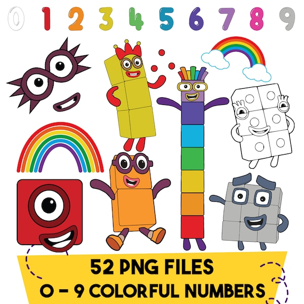 Numberblocks Font - Etsy