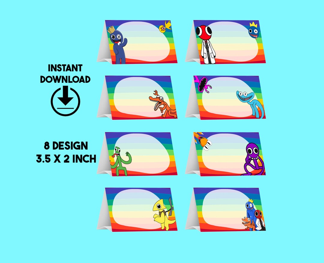 Rainbow Friends Food Label, Rainbow Friends Food Tent, Food Card ...