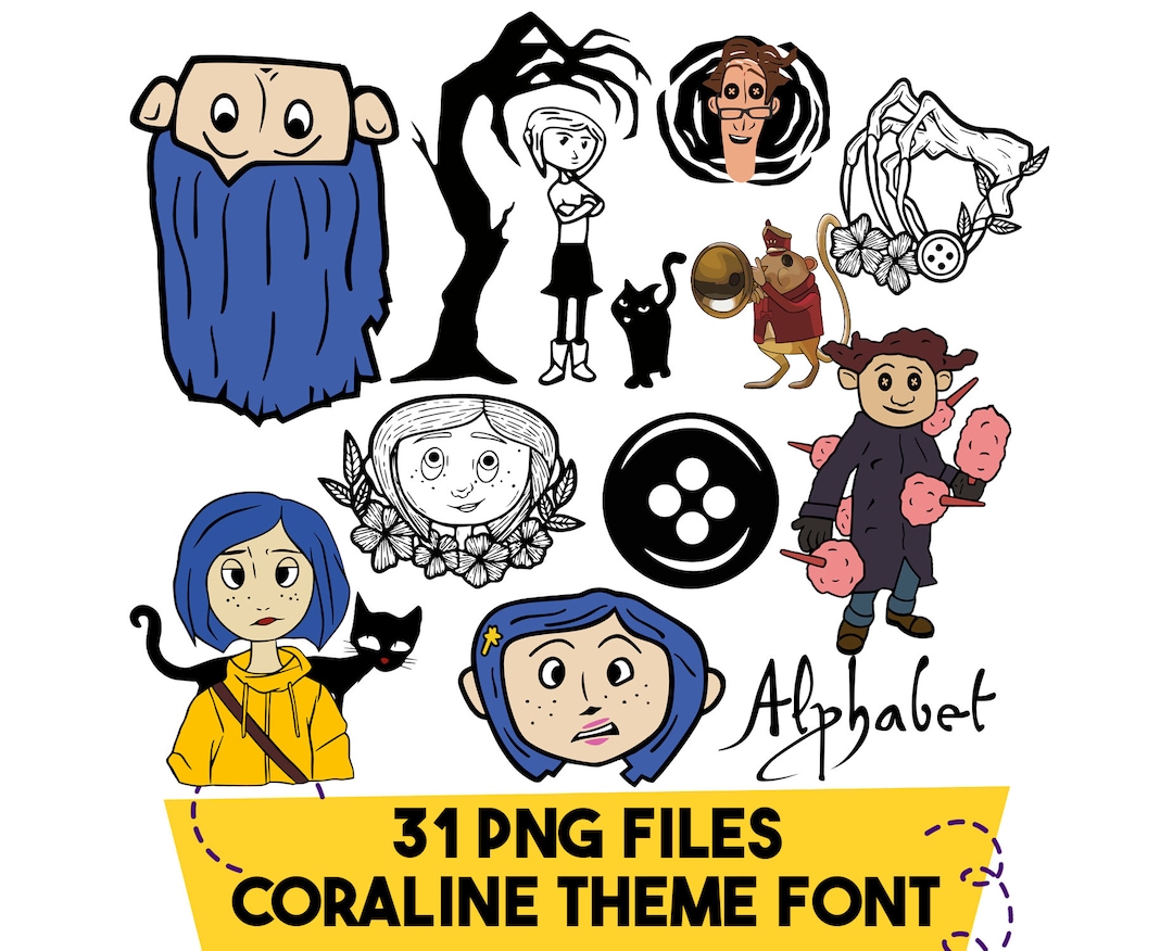 Instant Download Coraline Png, Coraline Font, Digital Files - Etsy