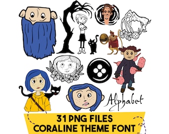 Coraline Svg Bundle, Coraline Face Svg, Coraline Ghost Children SVG Cut ...