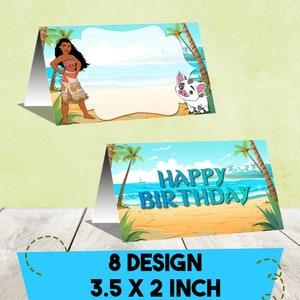 Moana Food Label, Moana Birthday Food Tent, Food Cards, Digital File ...