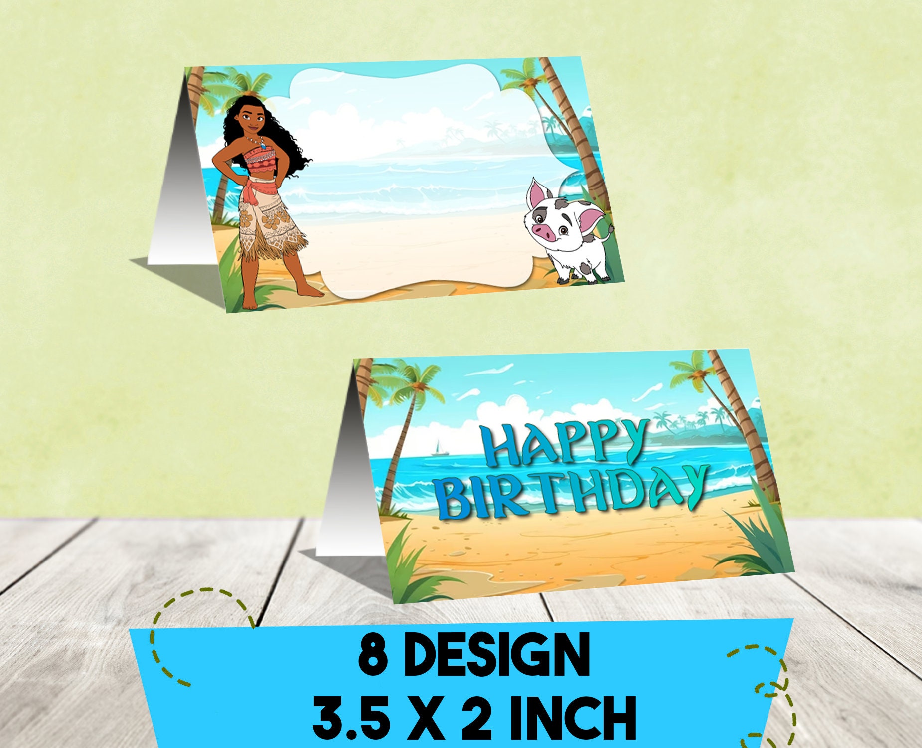 Moana Food Label, Moana Birthday Food Tent, Food Cards, Digital File ...