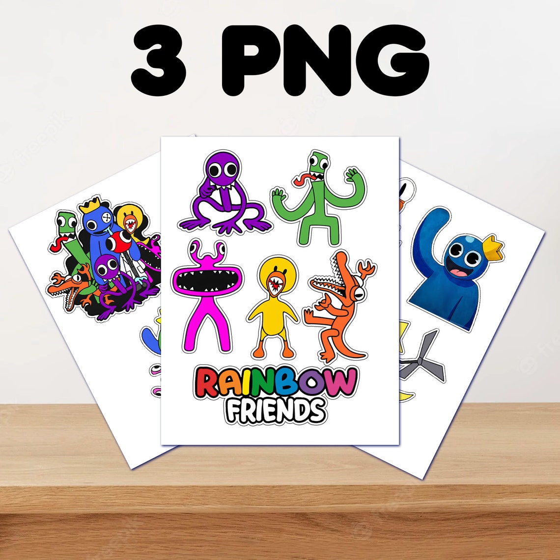 Instant Download Rainbow Friends PNG, Rainbow Friends Clipart,digital ...
