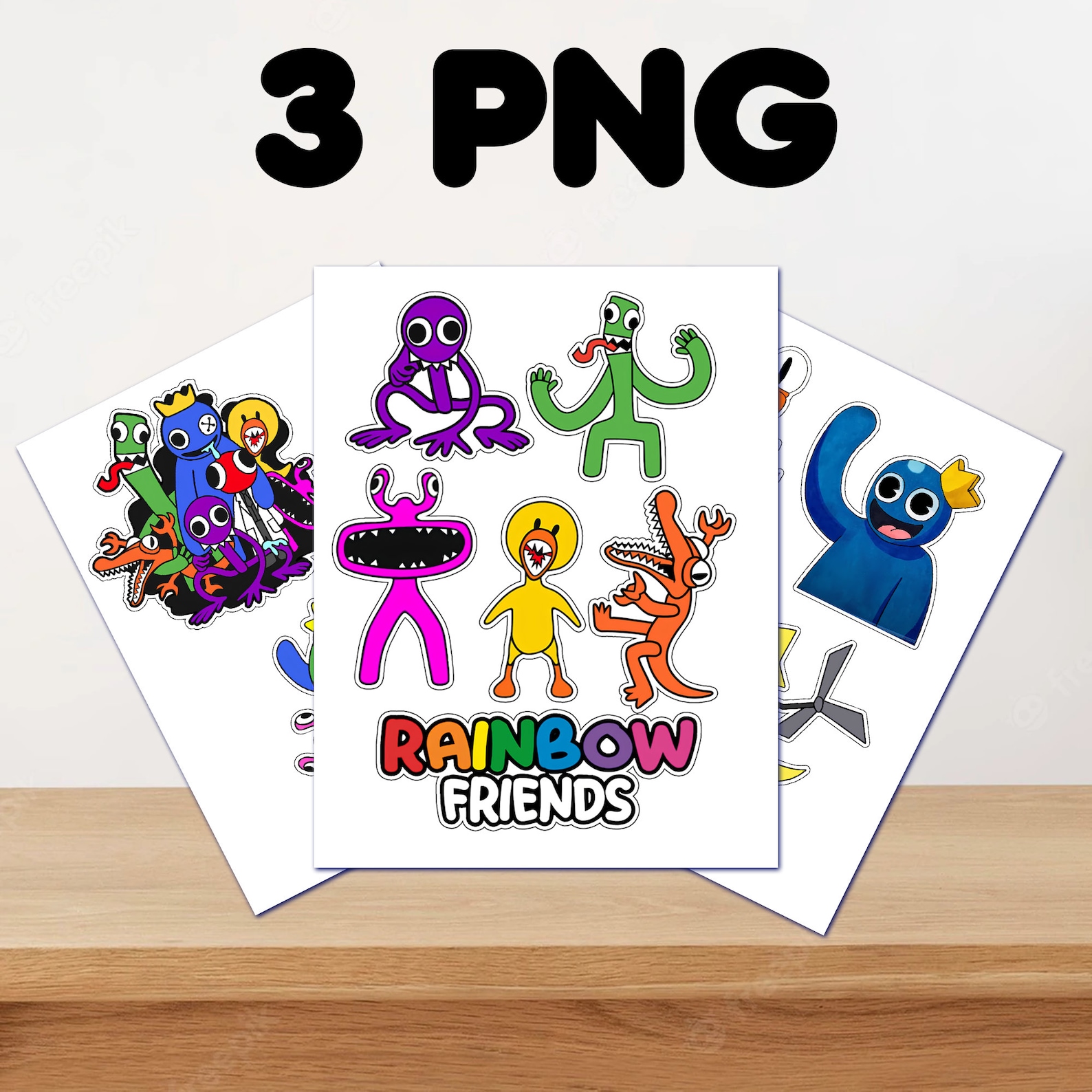 Instant Download Rainbow Friends PNG, Rainbow Friends Clipart,digital ...