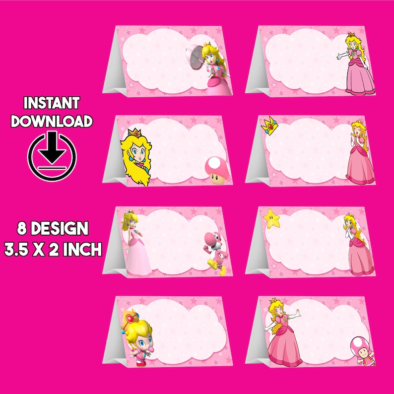 Princess Peach Food Label, Princess Peach Food Tent, Super Mario ...
