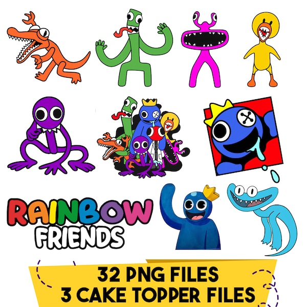 Rainbow Friends Digital Cake File - Etsy