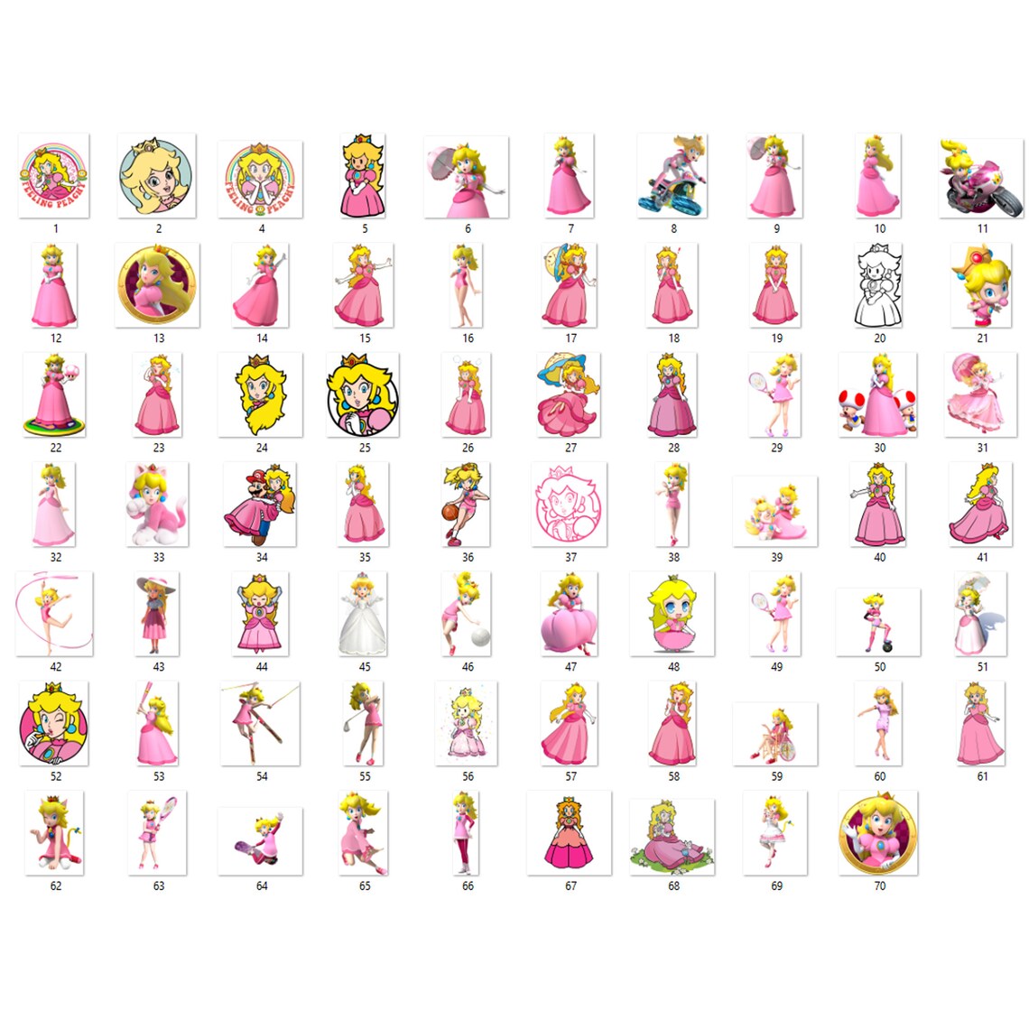 Princess Peach Png, Princess Peach Clipart, Instant Download - Etsy